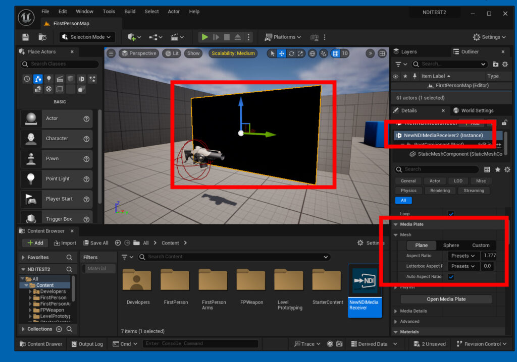 UE5(Unreal Engine 5)でNDIを受信して表示する方法、ndi-unreal-engine-sdkを使います。