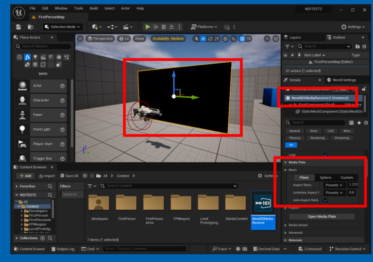 UE5(Unreal Engine 5)でNDIを受信して表示する方法、ndi-unreal-engine-sdkを使います。