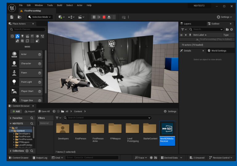 UE5(Unreal Engine 5)でNDIを受信して表示する方法、ndi-unreal-engine-sdkを使います。