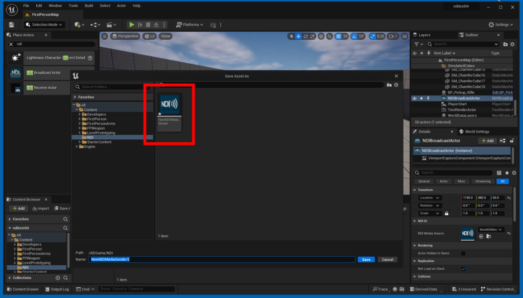 UE5(Unreal Engine 5)でカメラ映像をNDIにして送信する方法を説明、NDI Unreal Engine SDK公式ページからSDKをダウンロー