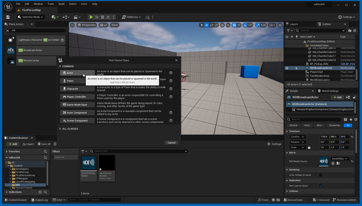 UE5(Unreal Engine 5)でカメラ映像をNDIにして送信する方法を説明、NDI Unreal Engine SDK公式ページからSDKをダウンロー
