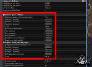 RealityCapture のAlignment Settings（アラインメントセッティング）について