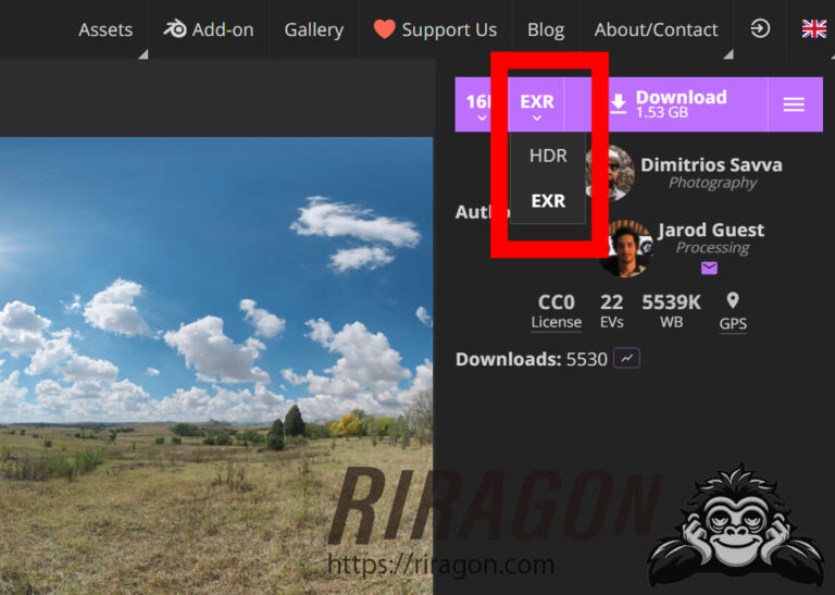 商用OK完全無料のHDRI（High Dynamic Range Images）を無料で配布サイトPoly Havenから、実際にHDRIをDLしてUE5に取り込んで背景に使ってみよう！