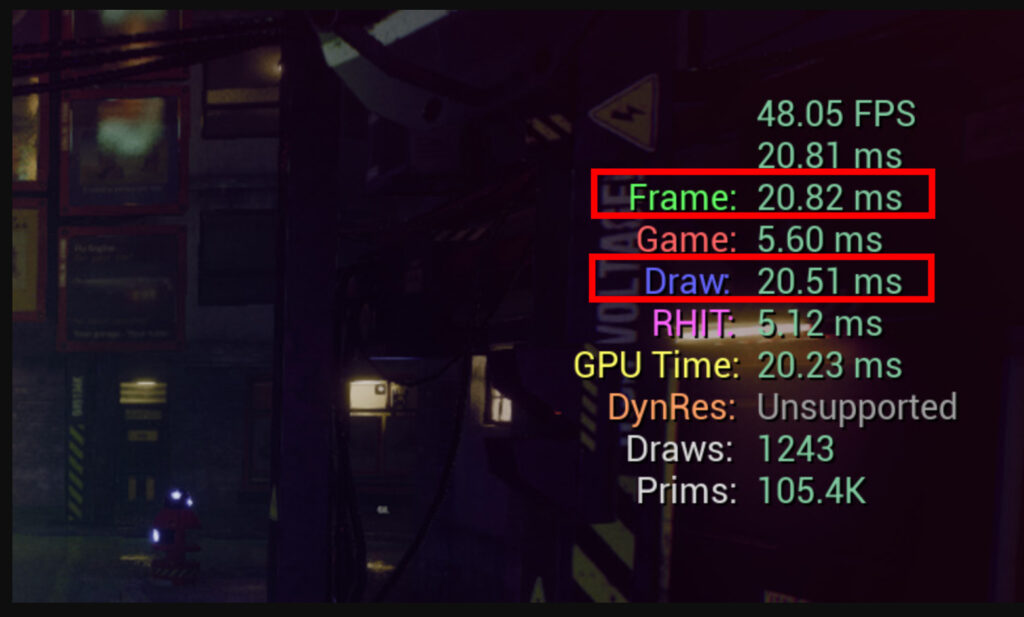 UE5の統計データstat unitの読み方や、負荷・ボトルネックの調べ方の基礎を説明、毎回自動的に統計データを表示する方法を紹介